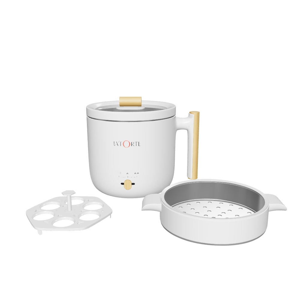 LA' FORTE Multi Cook kettle with Steamer and Egg Boiling Tray Food Gra ...